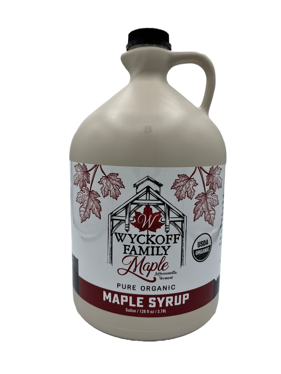 Gallon Pure Organic Maple Syrup - 128oz – Wyckoff Family Maple